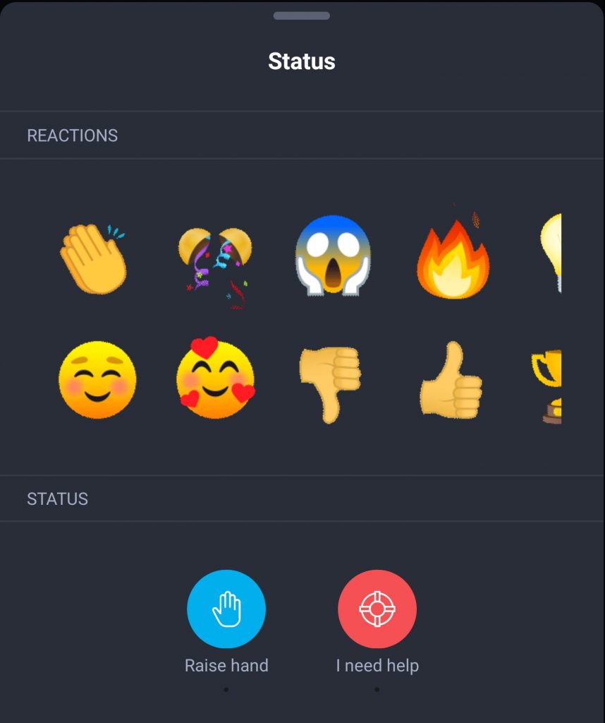 New features in mobile app: live emoji and chat window update