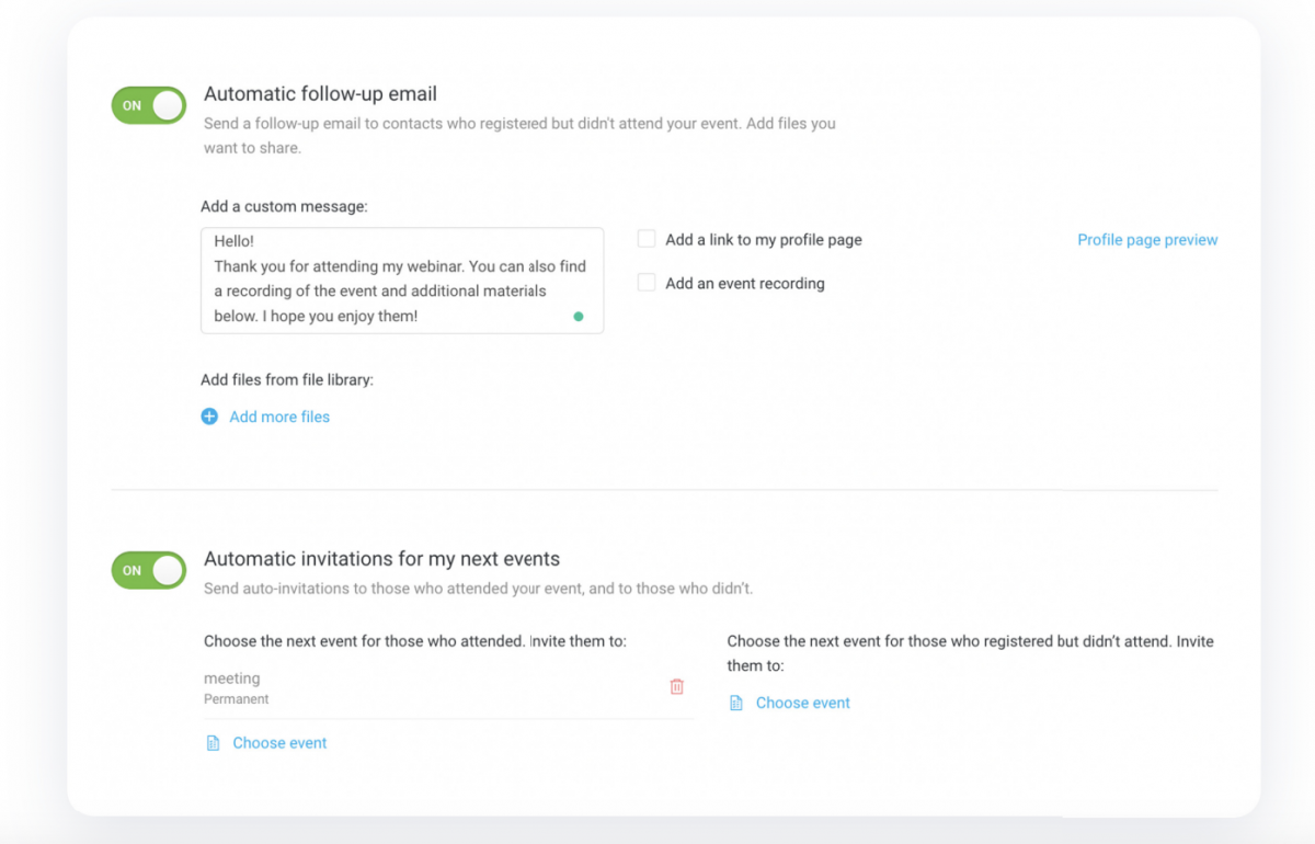 Take advantage of ClickMeeting's marketing tools