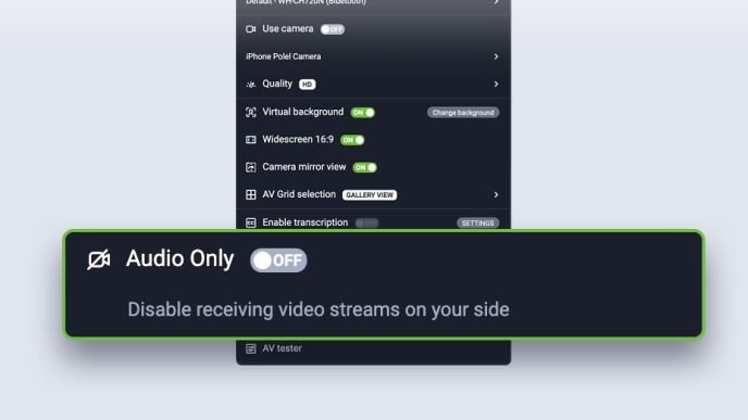Network issues? Stay connected with "Sound Only" mode!